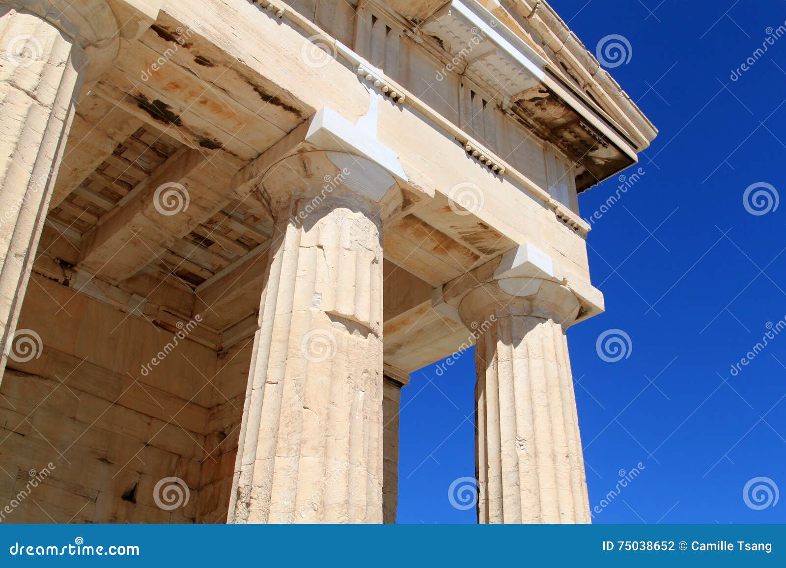 Columns of Parthenon stock photo. Image of columns, plinth - 75038652