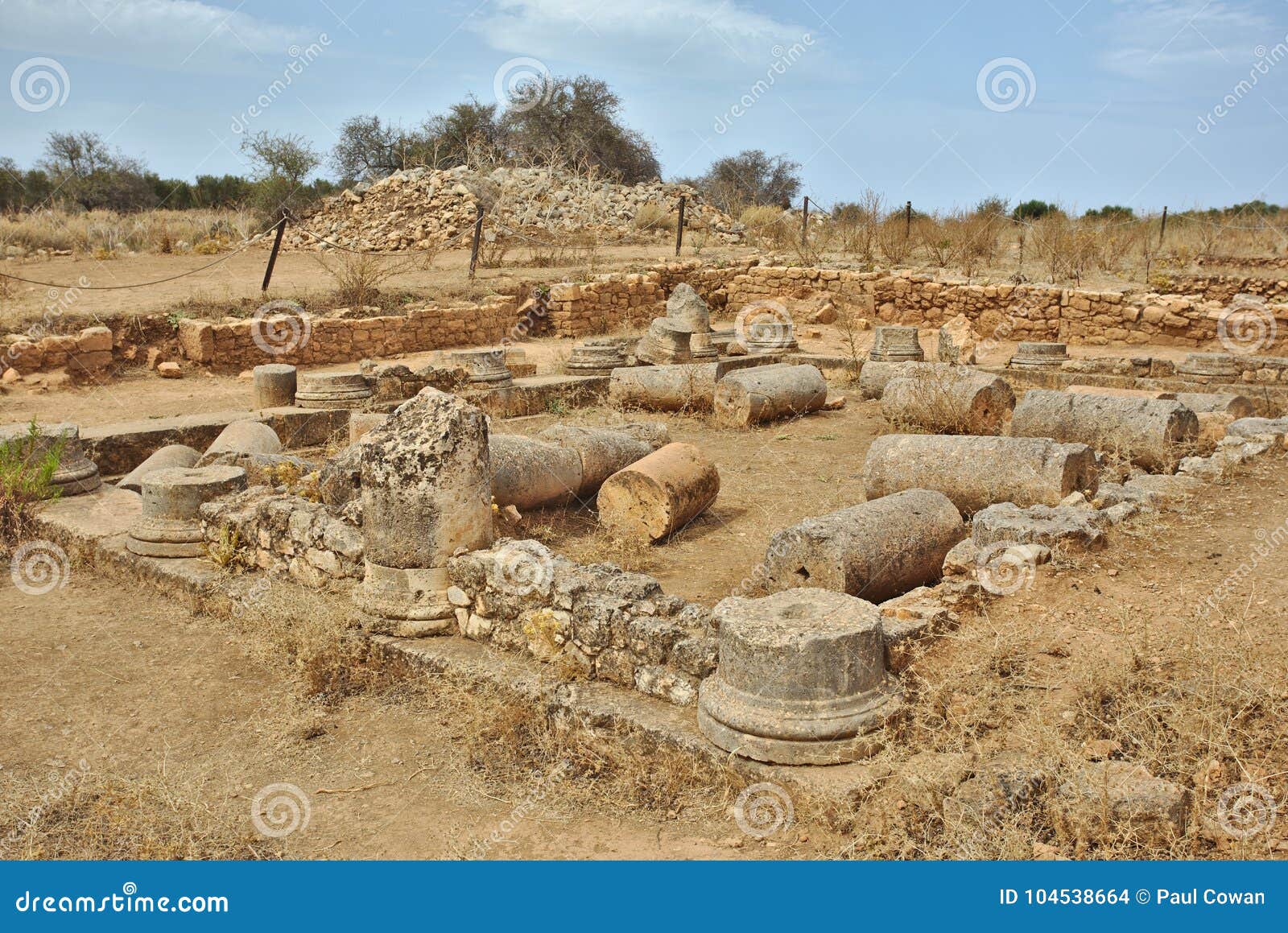 Columns in the Peristyle Courtyard Stock Photo - Image of archaeology ...