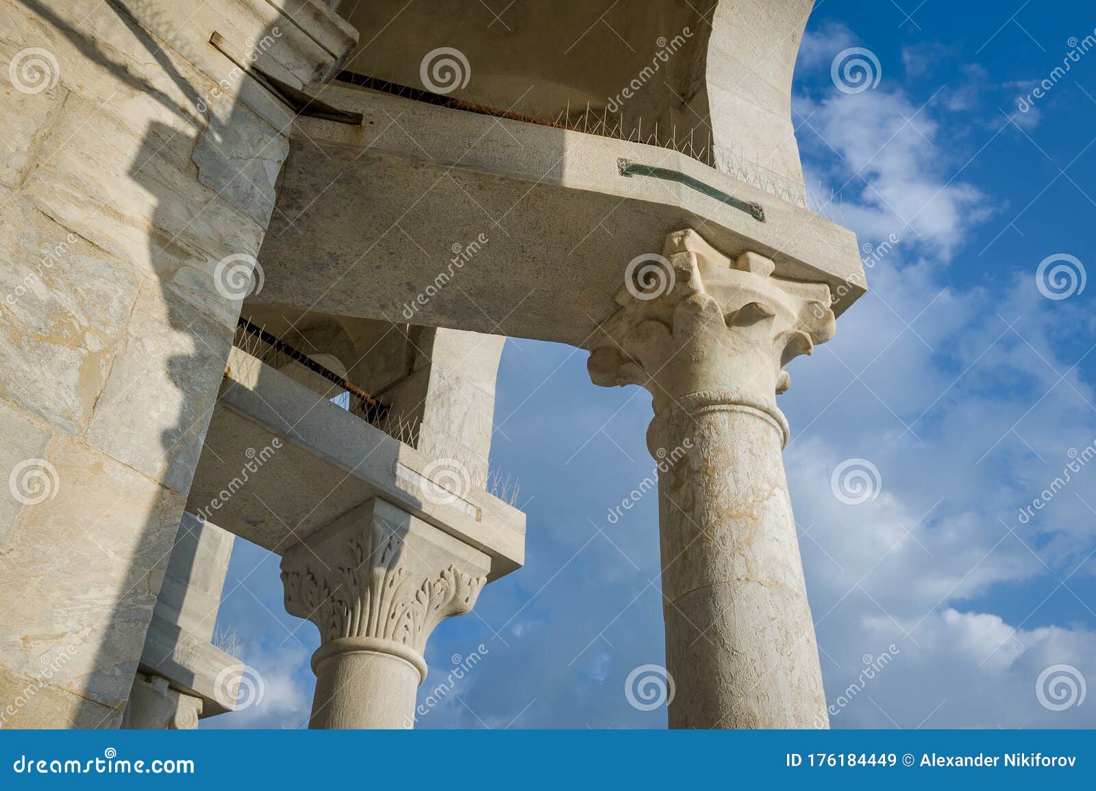 Columns of Pisa tower stock image. Image of view, lean - 176184449