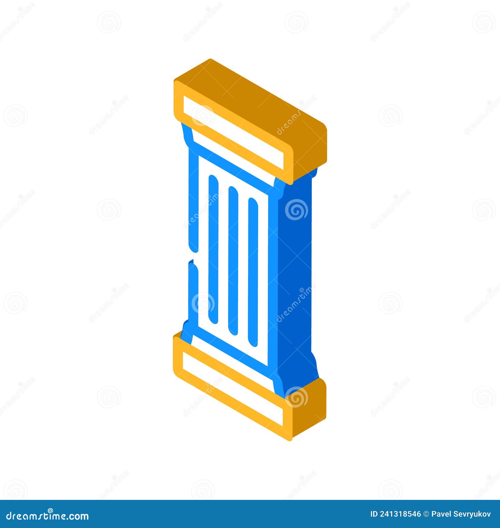 Columns and Posts Isometric Icon Vector Illustration Stock Vector ...