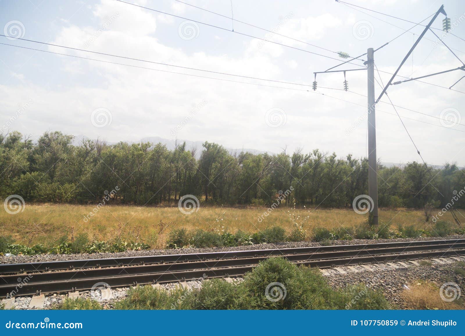 Columns on the railway stock image. Image of journey - 107750859
