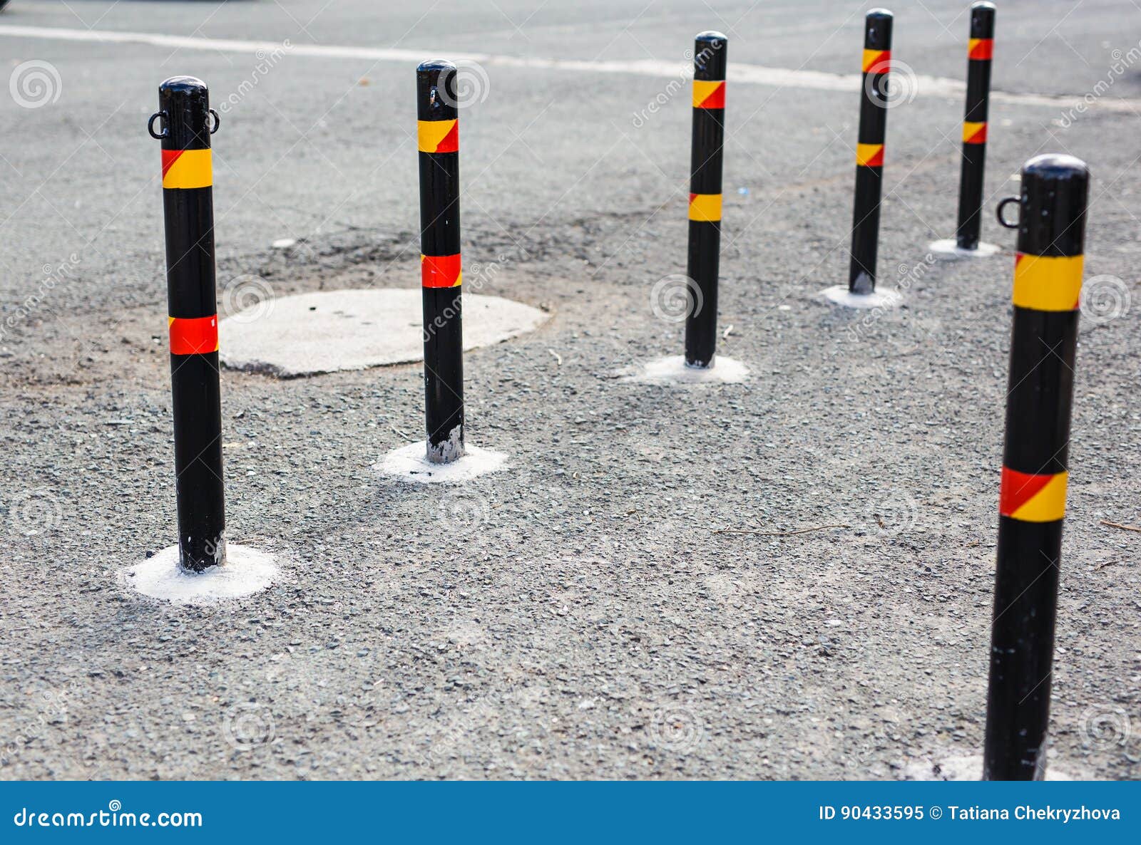 Columns that Restrict the Movement of Vehicles and Parking, Bars for ...