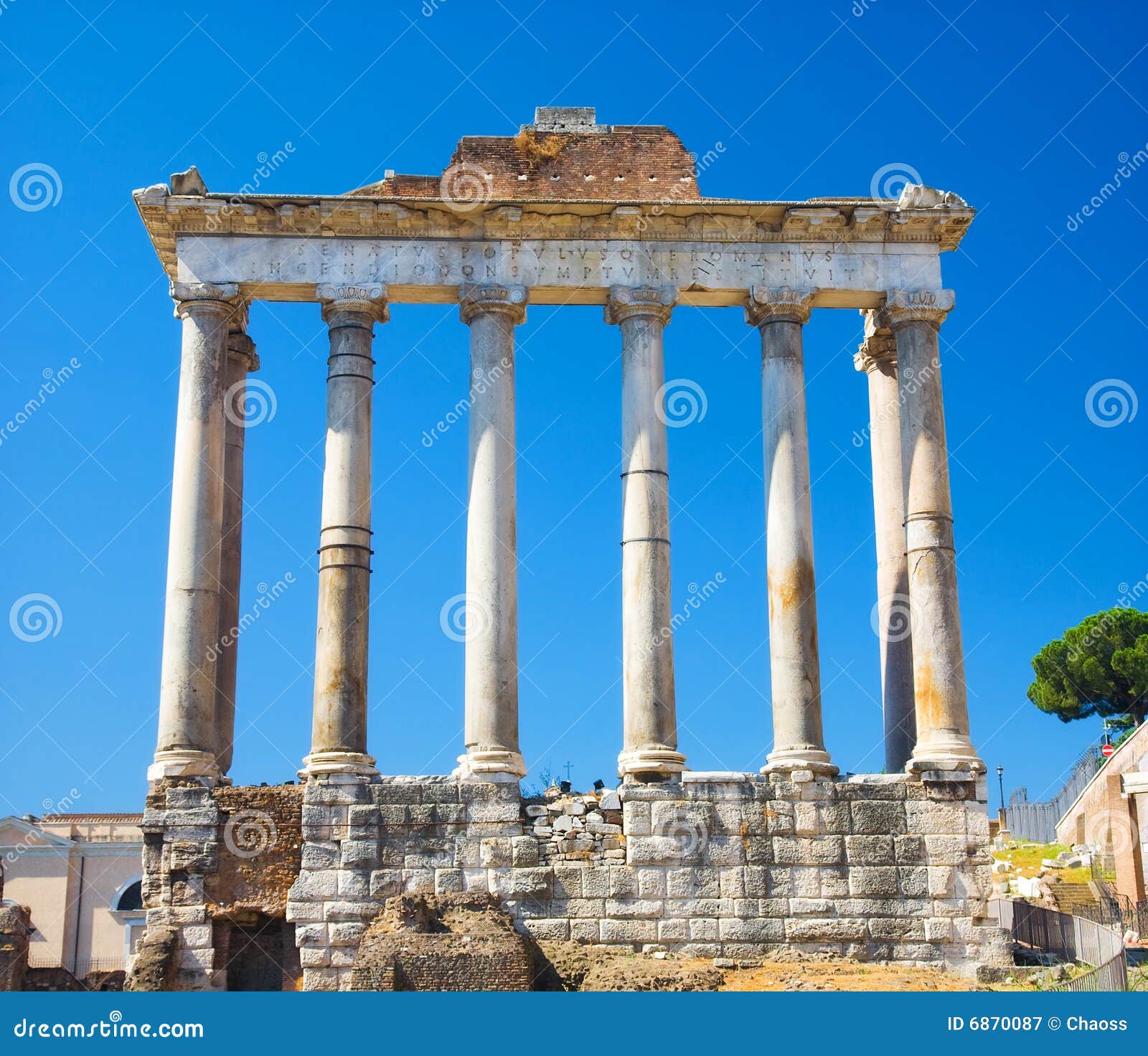 Columns on Rome Forum stock image. Image of empire, traditional - 6870087