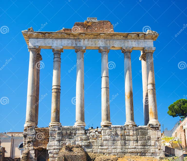 Columns on Rome Forum stock image. Image of empire, traditional - 6870087