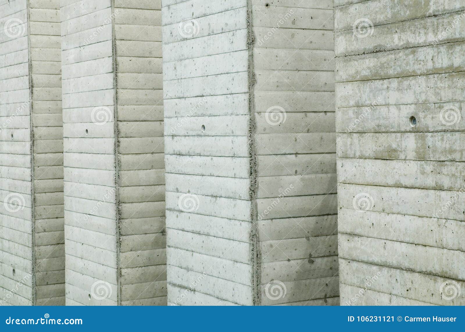 Columns in Row Made of Concrete Stock Image - Image of white, blocks ...