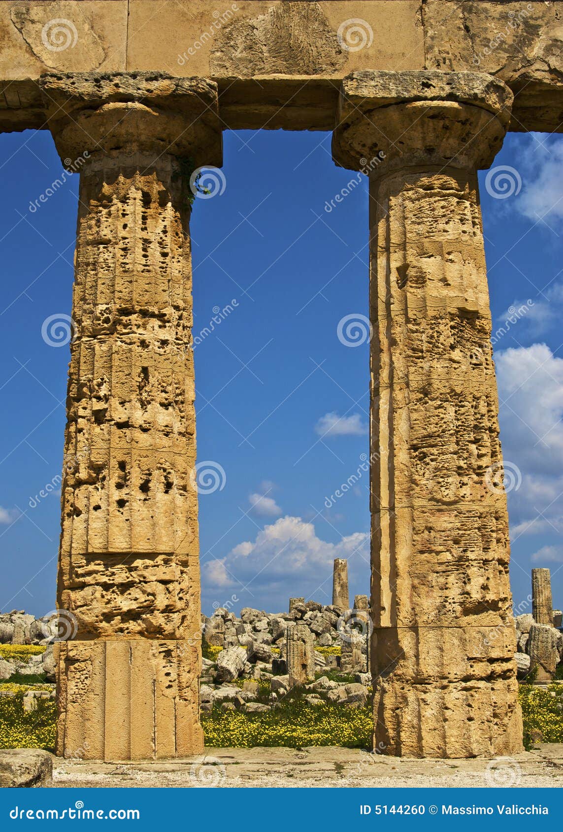 The columns and the ruins stock photo. Image of sicily - 5144260