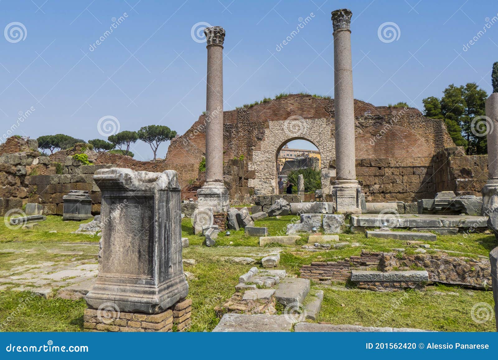 Columns and Ruins of the Famous Roman Forum in Rome Editorial Image ...
