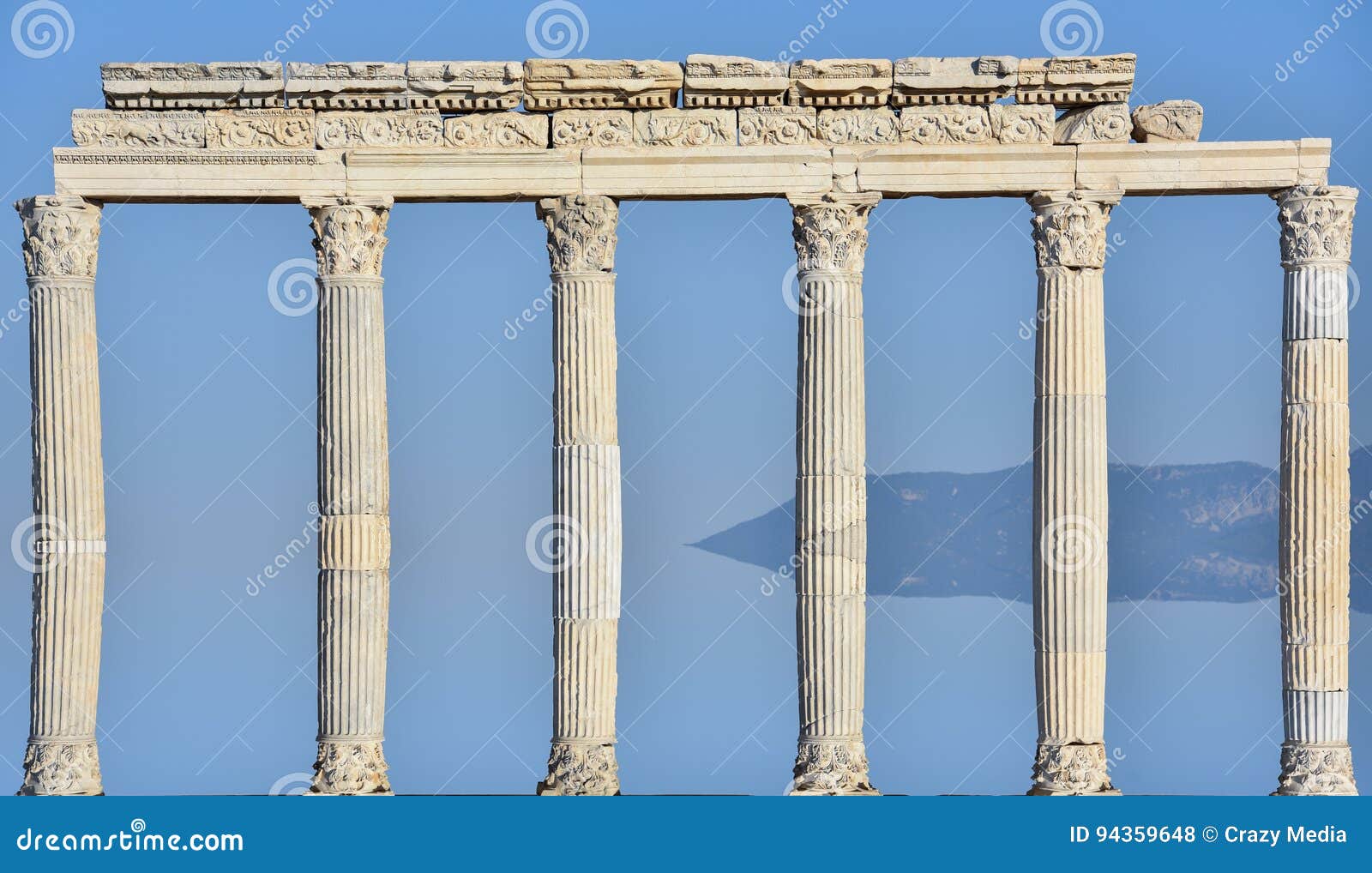 Columns in ruins stock photo. Image of church, platform - 94359648