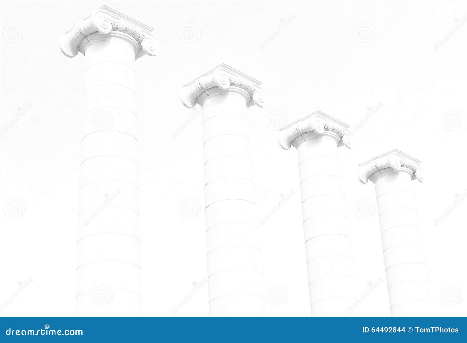 Columns in the Square in Barcelona - Spain Stock Photo - Image of ...