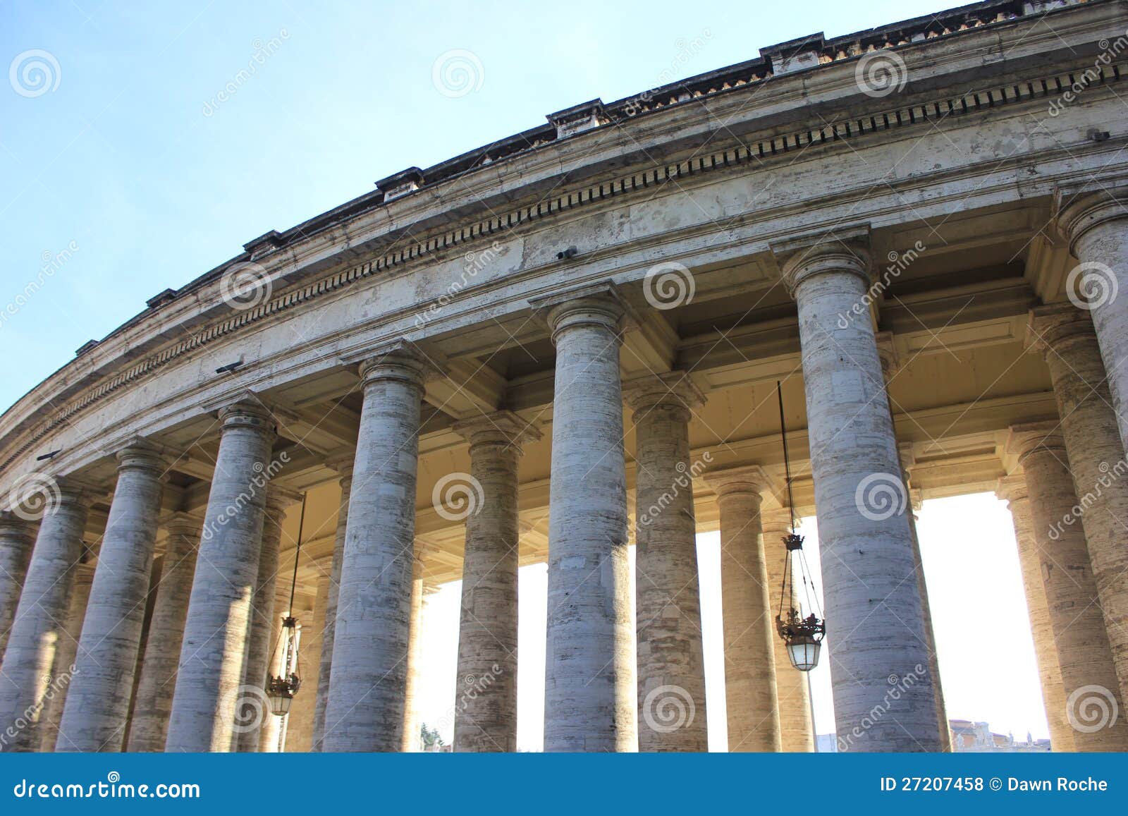 Columns of St Peters Square Stock Photo - Image of tondos, north: 27207458