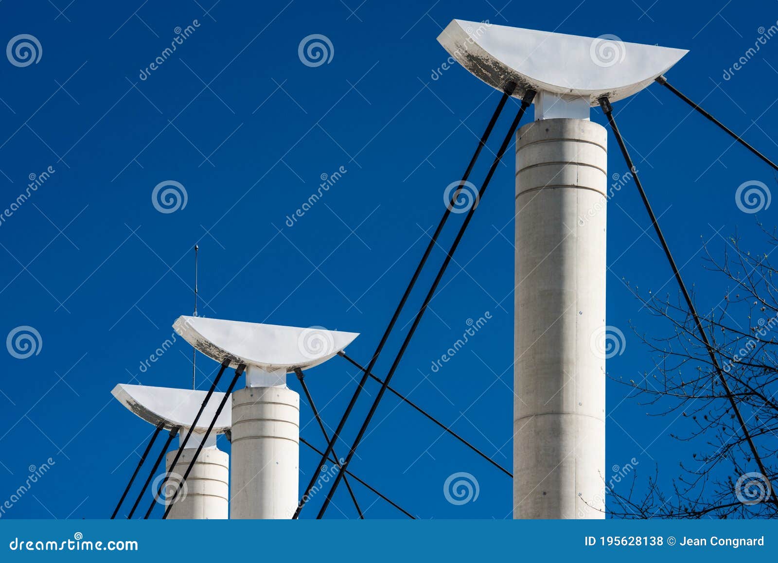 The Columns of the Stadium in Barcelona Spain Stock Photo - Image of ...
