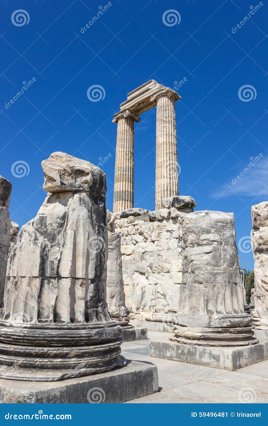 Columns in the Temple Apollo Stock Image - Image of ionia, east: 59496481