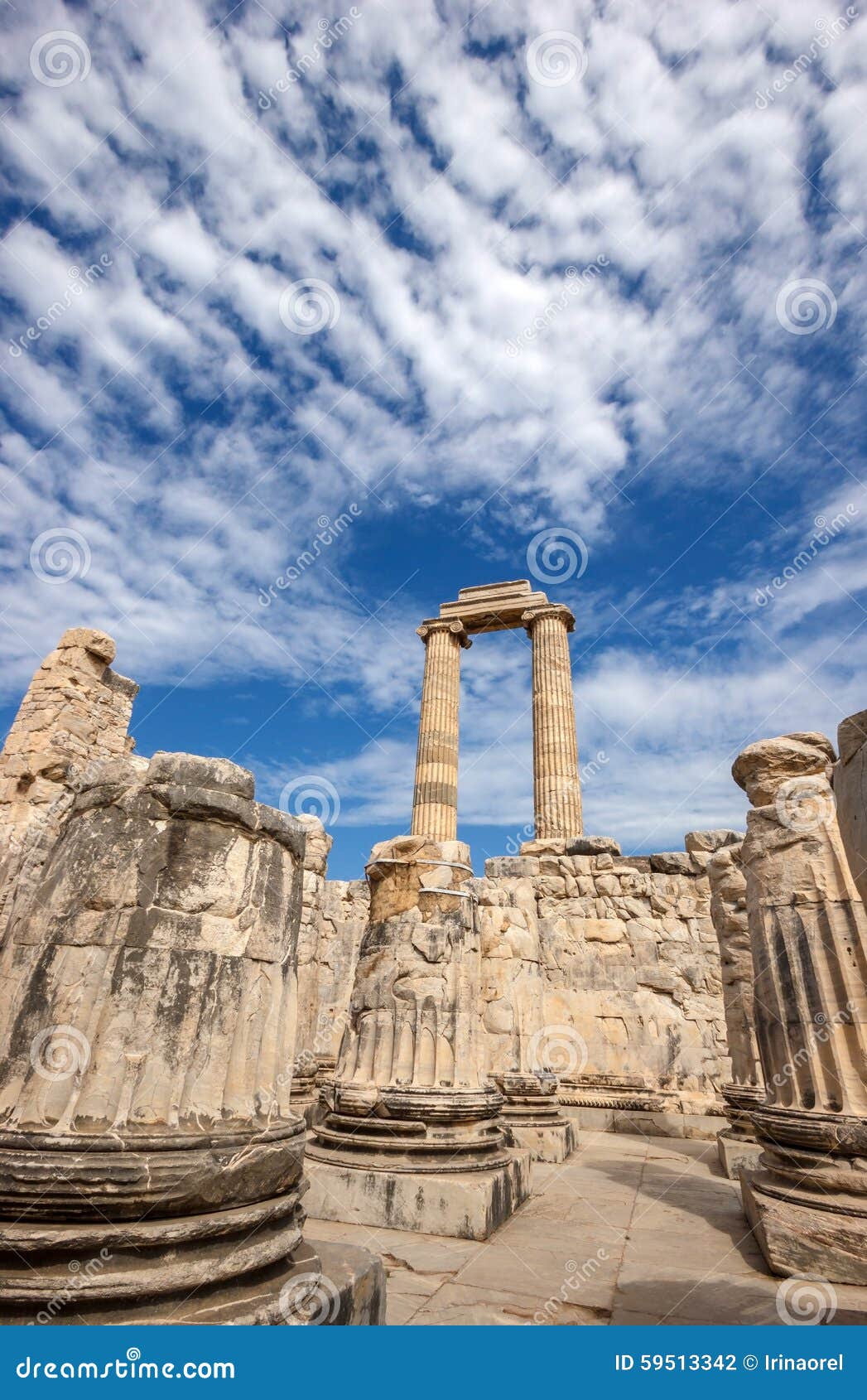 Columns of Temple Apollo stock photo. Image of architectural - 59513342