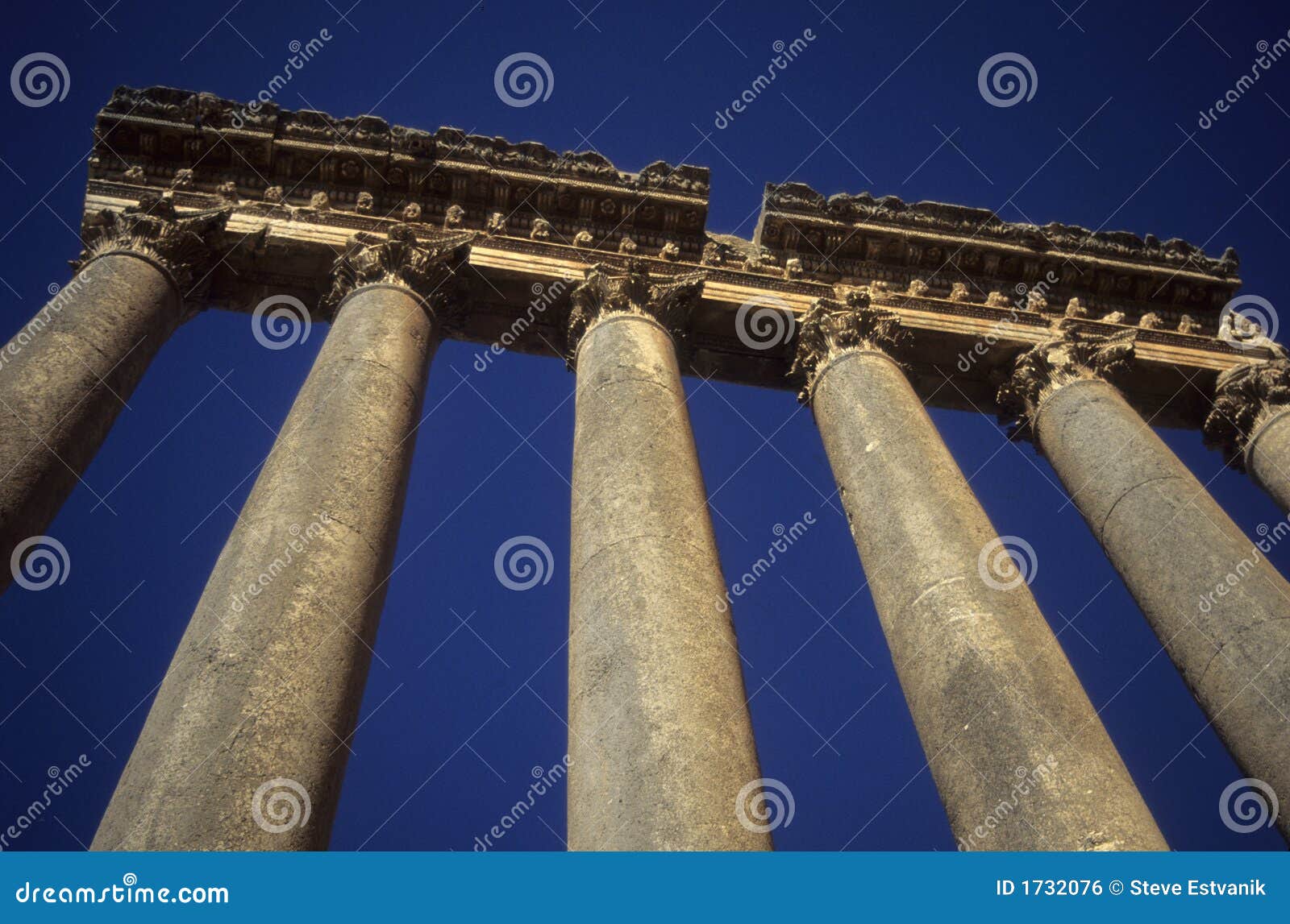 Columns, Temple of Jupiter stock photo. Image of architecture - 1732076