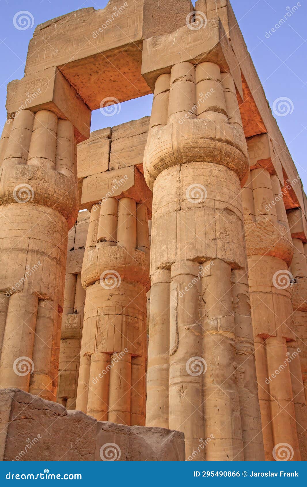 Columns at the Temple. Luxor. Egypt Stock Photo - Image of ...
