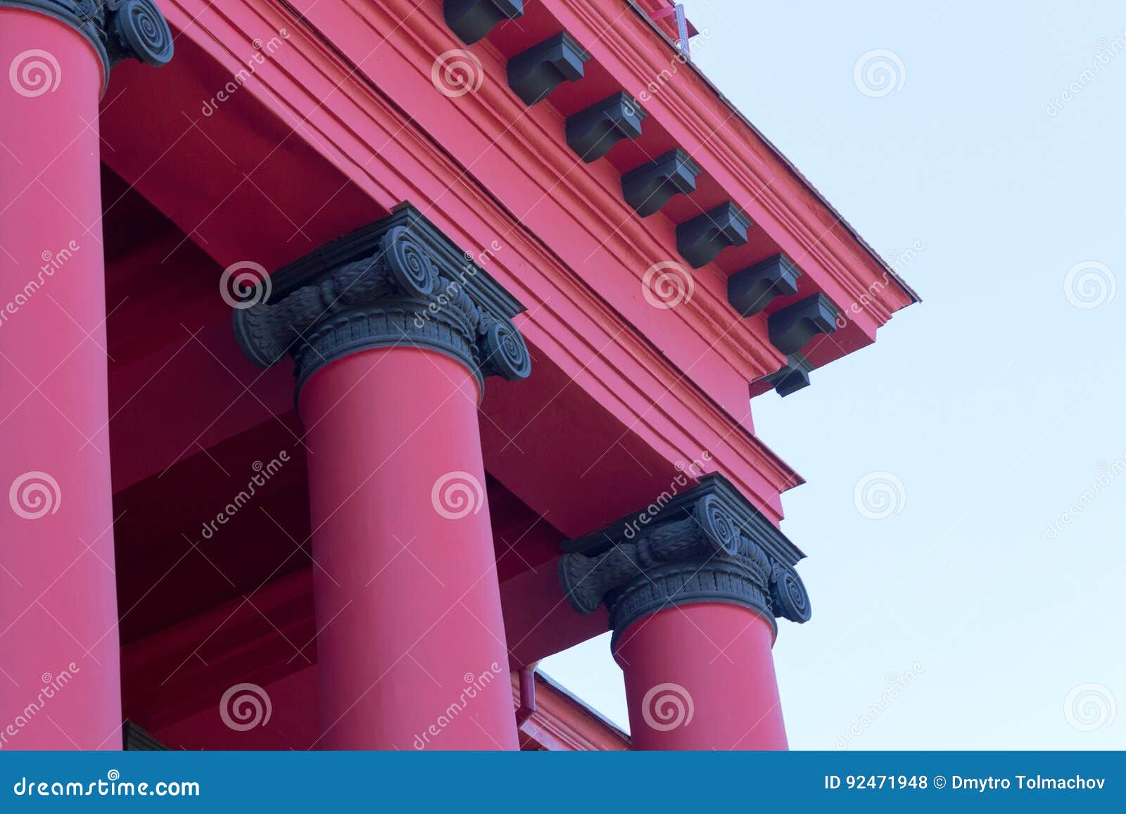 Columns of the Theater in the Classical Style Stock Photo - Image of ...