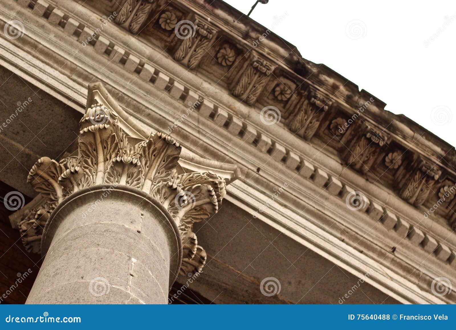 Columns view from an angle stock photo. Image of columns - 75640488