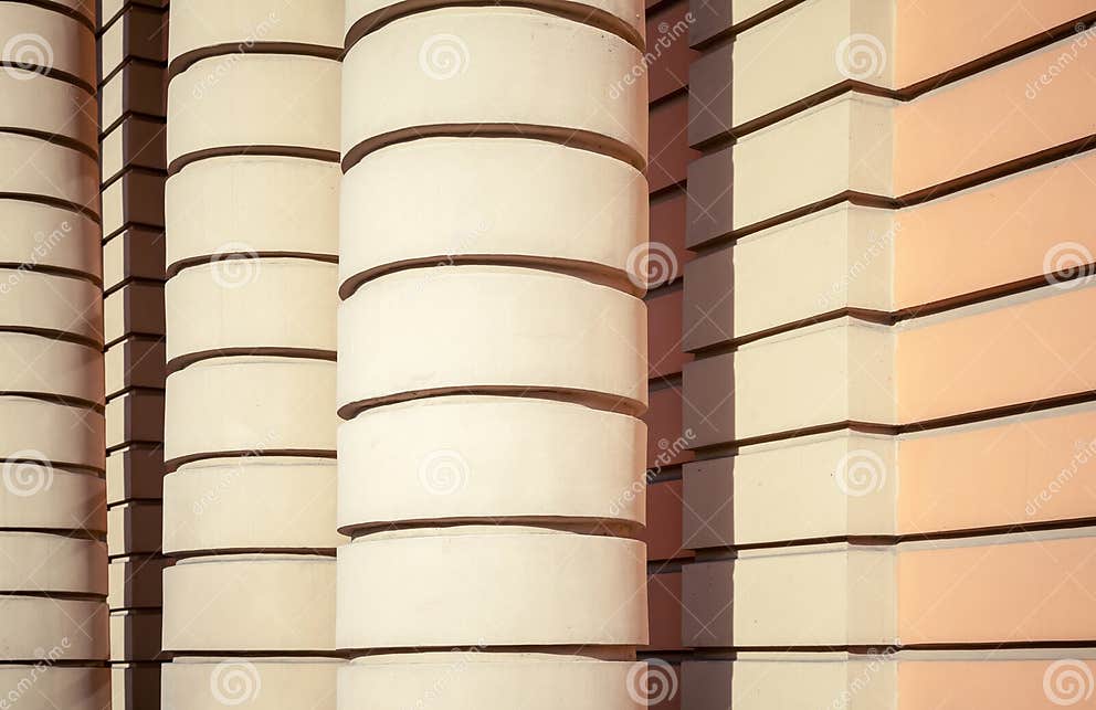 Columns and Walls, Architecture Background Stock Image - Image of ...