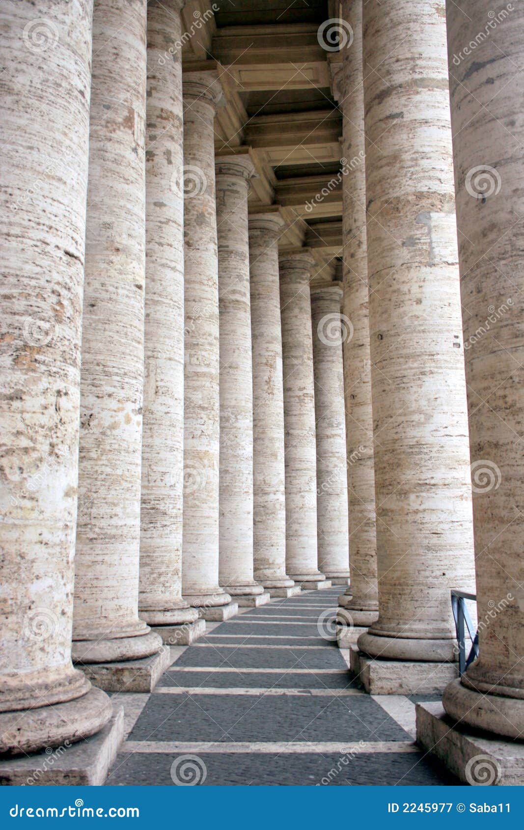 Columns Way stock image. Image of marble, saint, rome - 2245977
