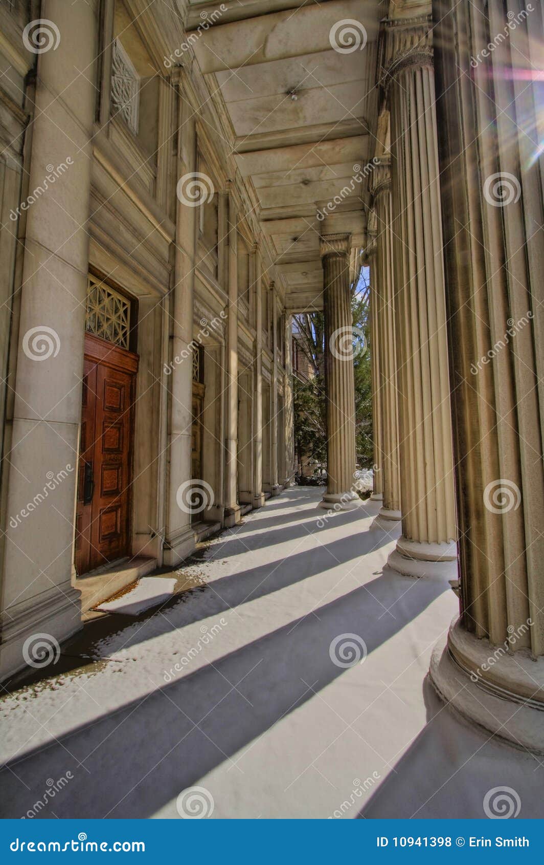 Colums stock photo. Image of path, walkway, winter, snow - 10941398