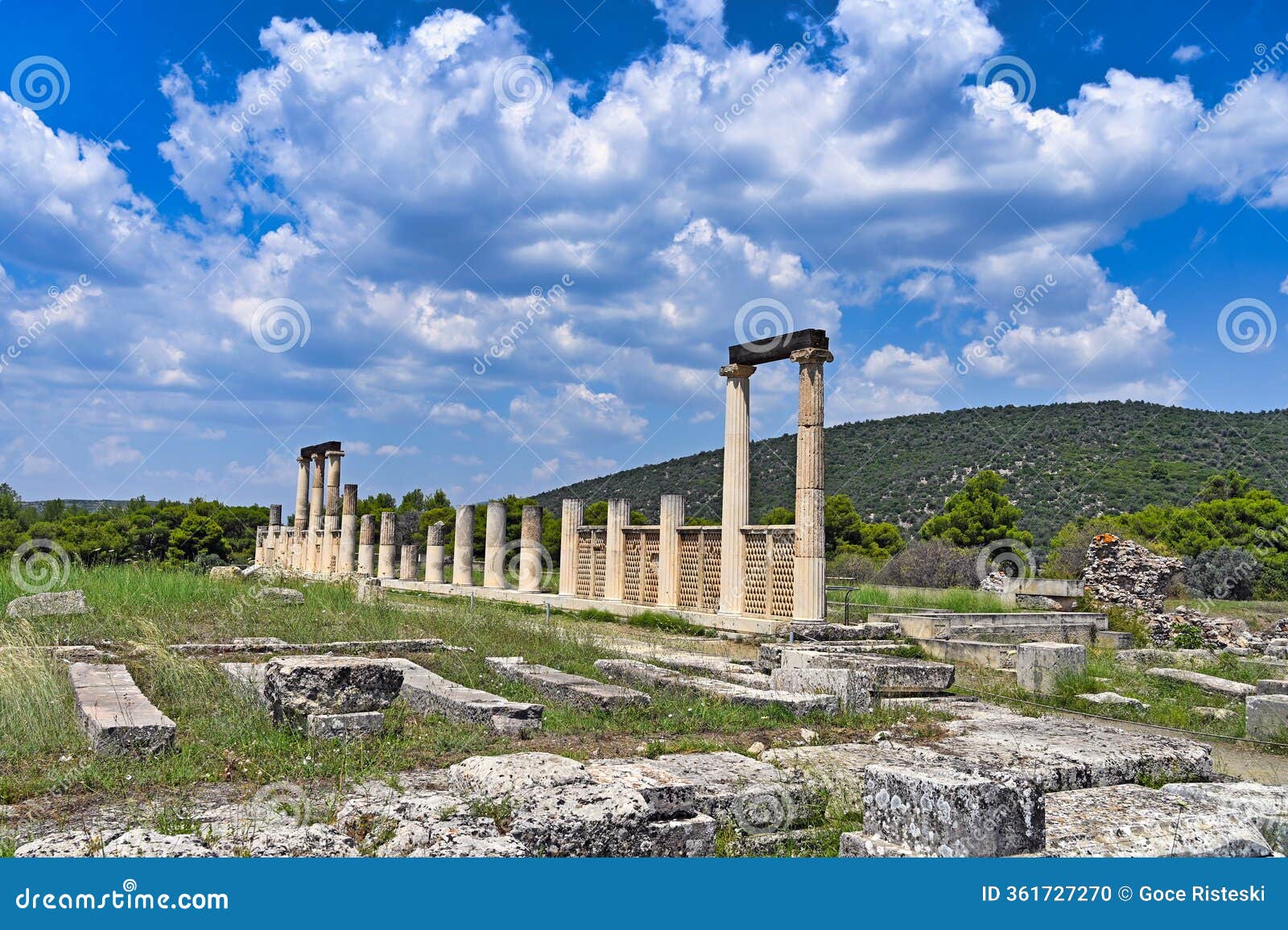 Colums of Abaton of Epidaurus, Greece Stock Photo - Image of ruin ...