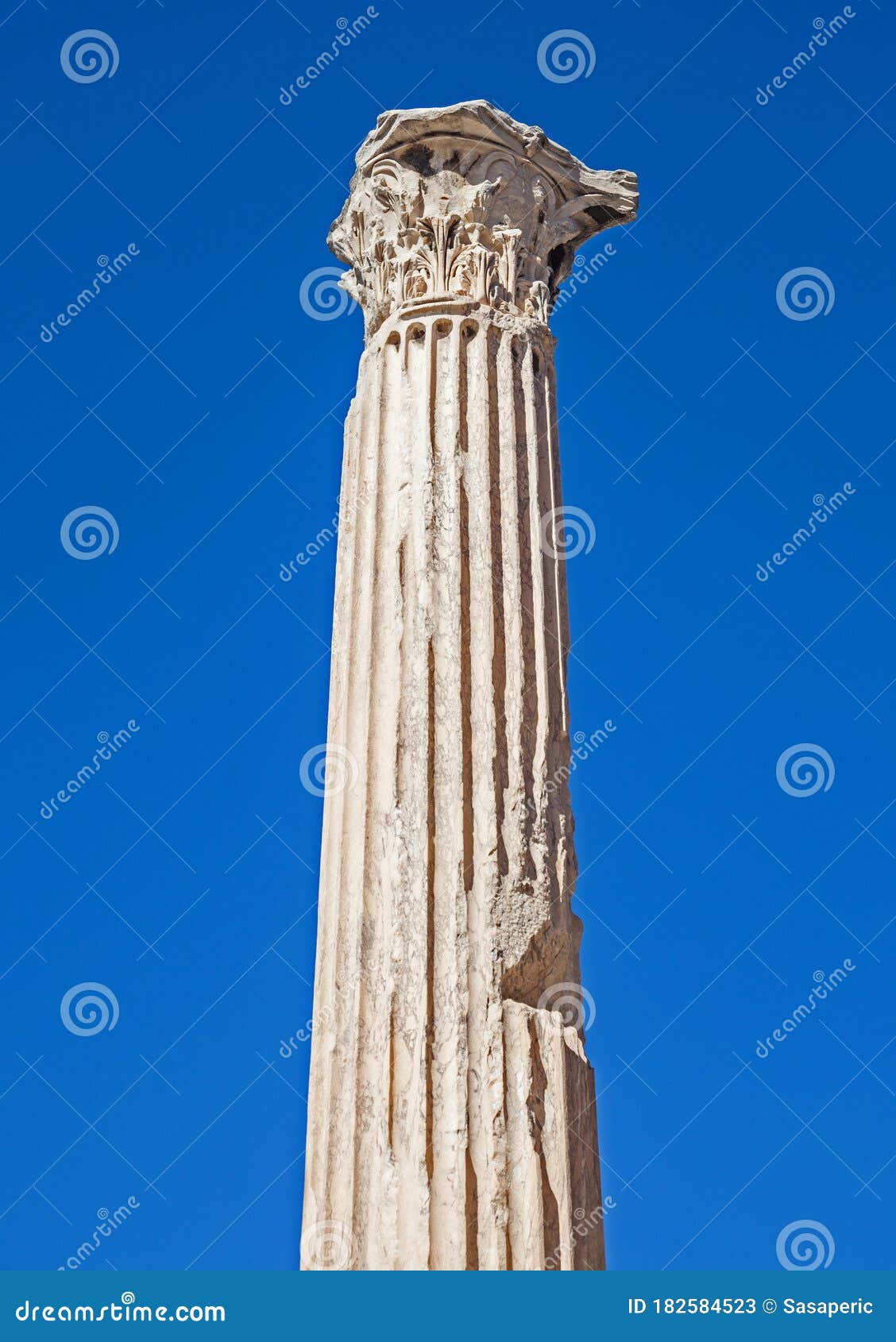 Coluna De Templo Grego Antigo Imagem de Stock - Imagem de estrutura ...