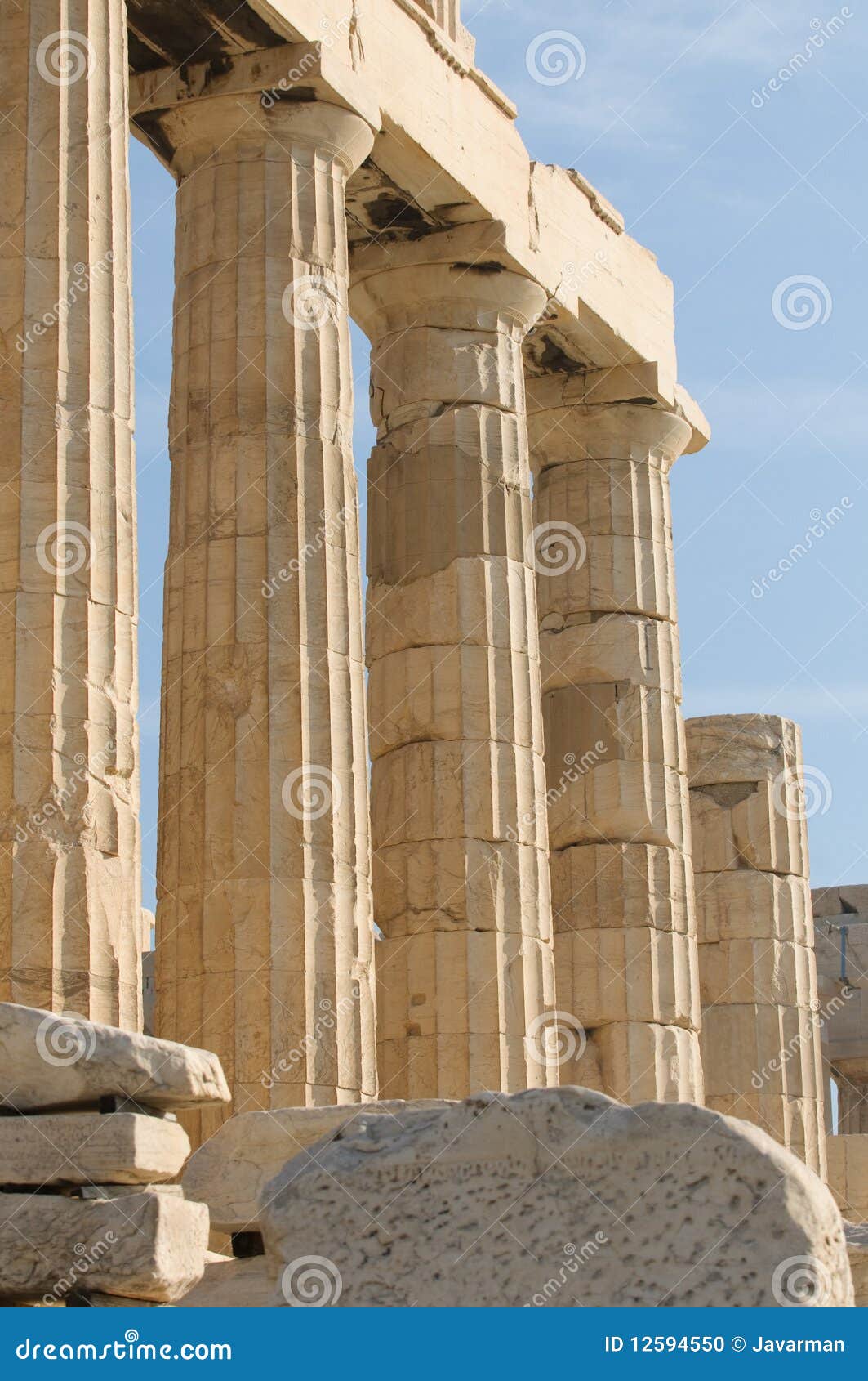 Colunas Gregas, Acropolis, Atenas Foto de Stock - Imagem de antigo ...