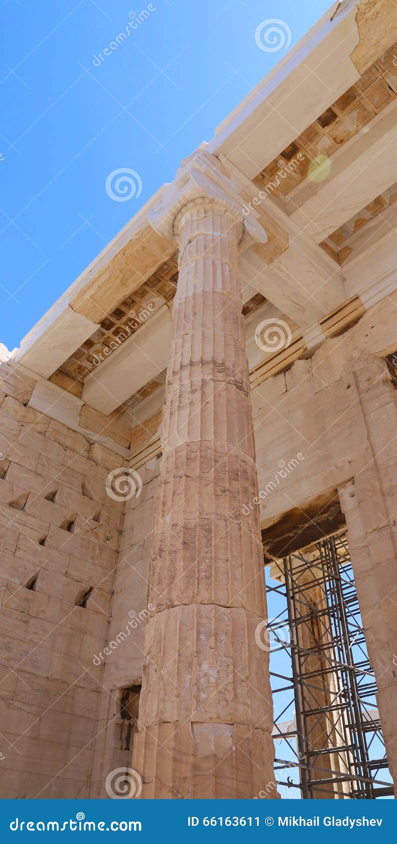 Colunas Iônicas Do Partenon Imagem de Stock - Imagem de atenas, marco: 66163611