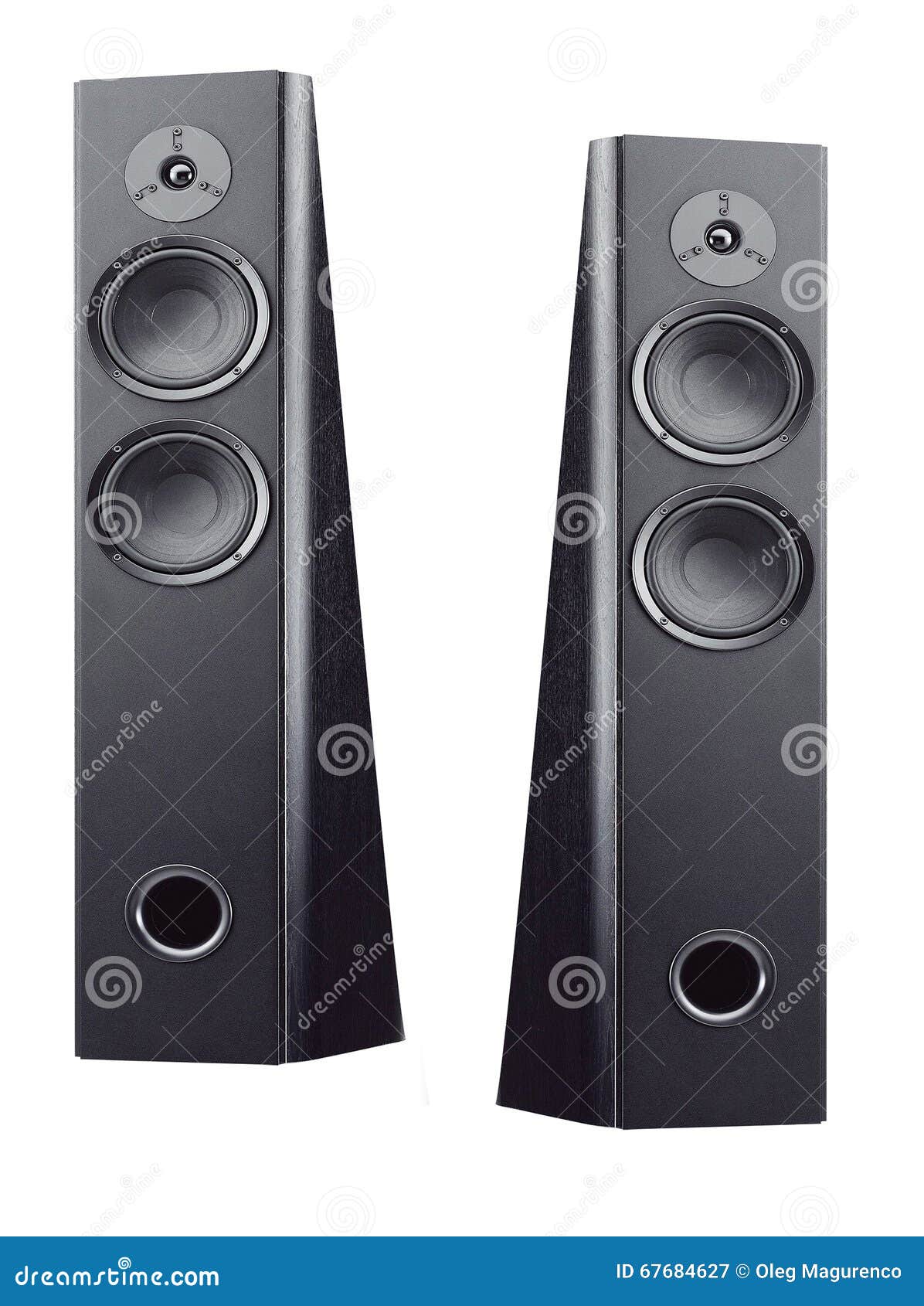 Colunas musicais isoladas imagem de stock. Imagem de digital - 67684627