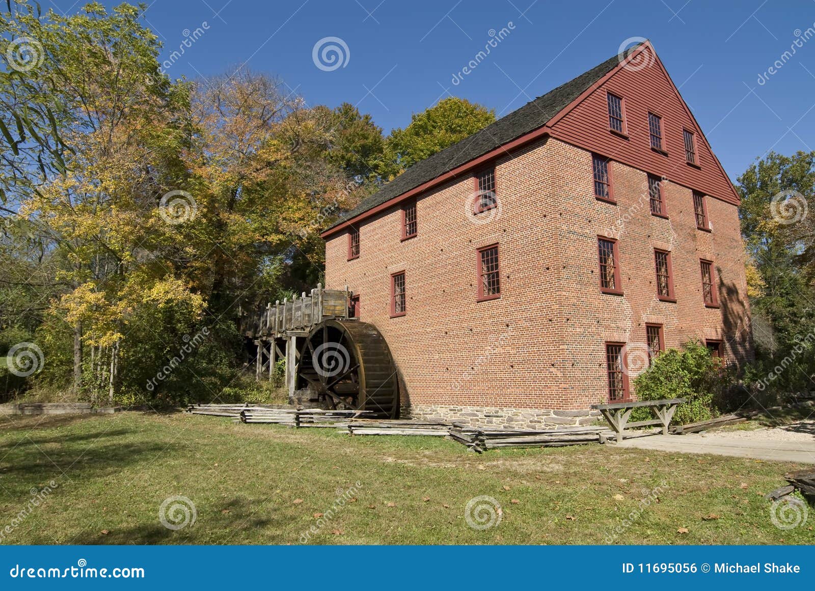 Colvin Run Mill stock photo. Image of wheel, virginia - 11695056