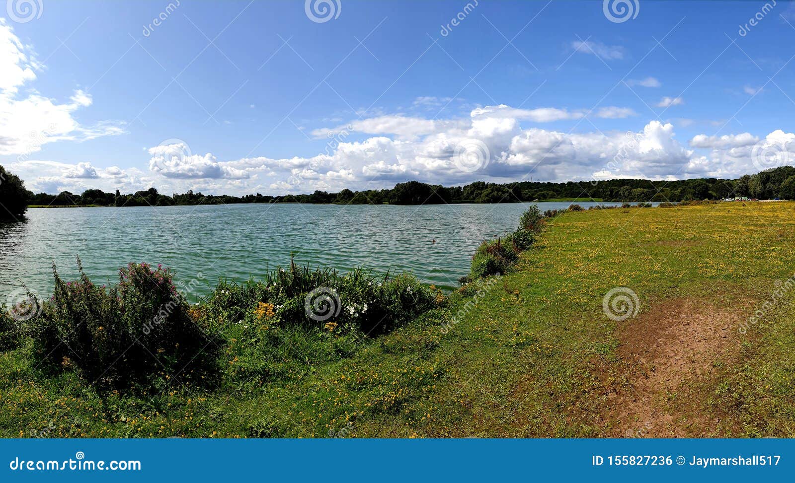 Colwick Lake Panorama Panoramic Stock Photo - Image of panorama, green ...