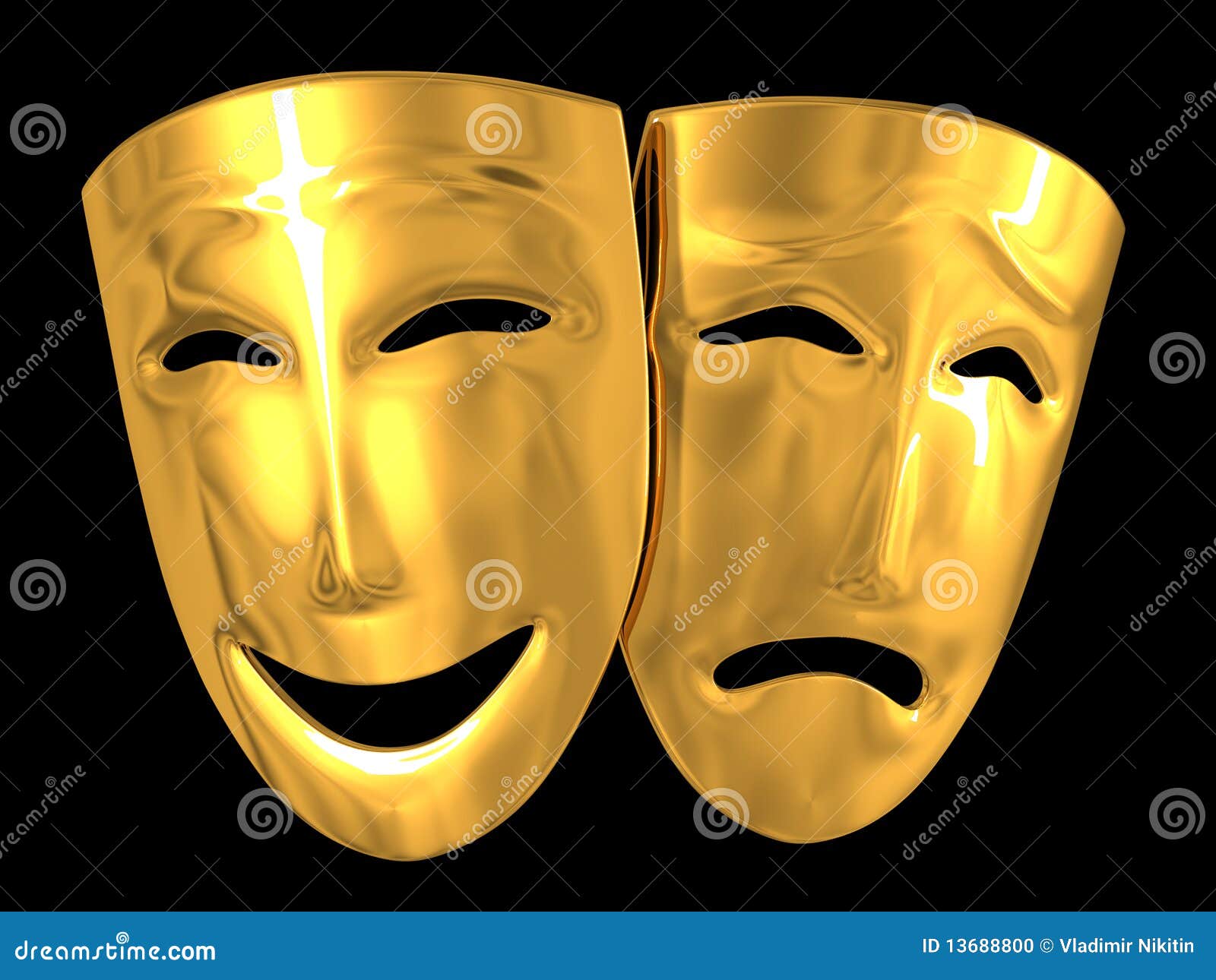 Comédia e tragédia ilustração stock. Ilustração de artes - 13688800
