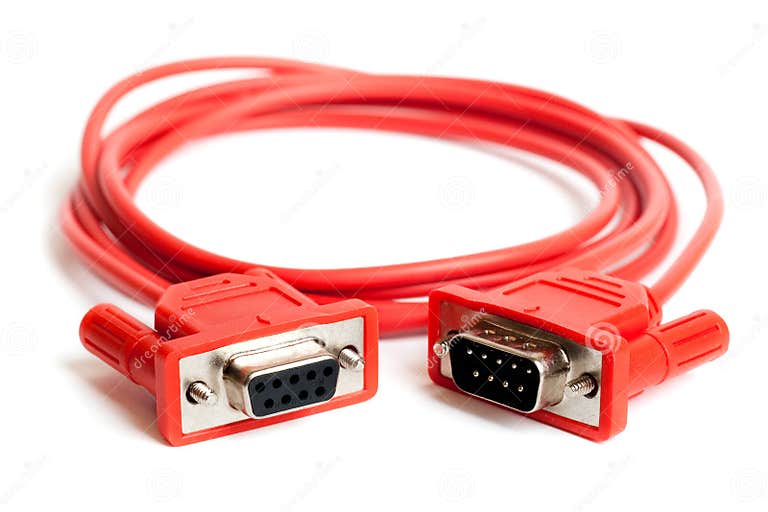 COM cable isolated. stock image. Image of metal, clipping - 15877171