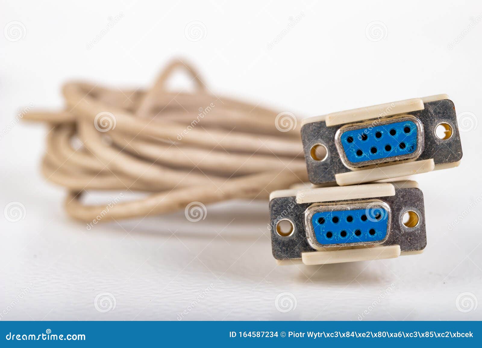 Com-com Cable Used To Connect PCs. Old Computer Accessories Stock Photo ...