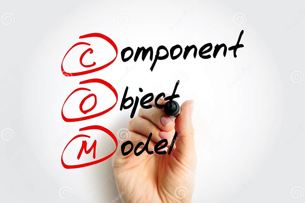 COM - Component Object Model Acronym with Marker, Technology Concept ...