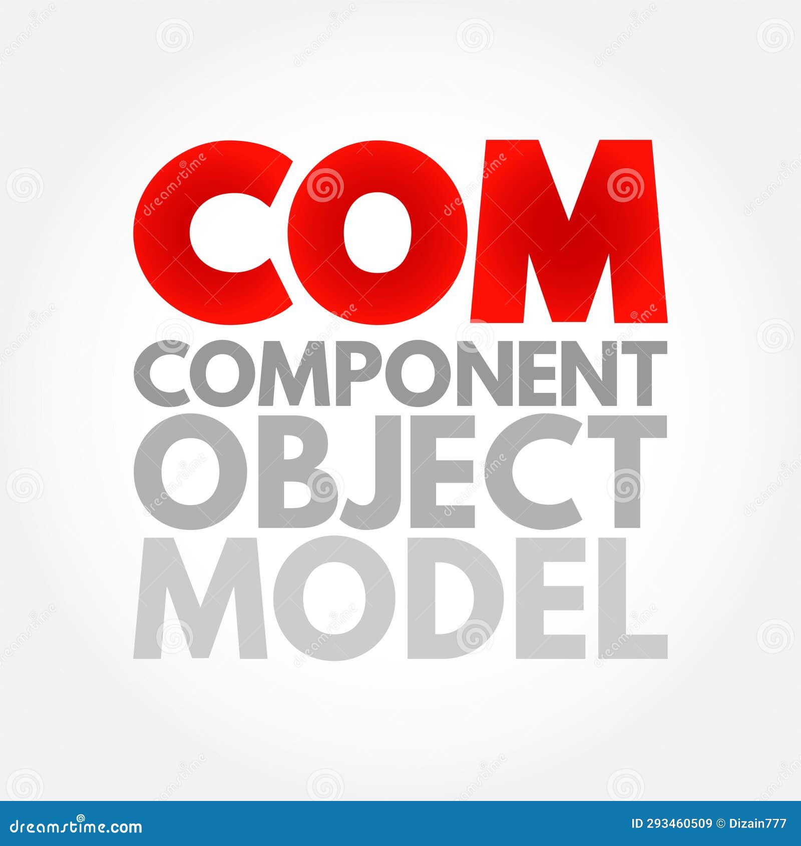 Com Component Object Model Acronym Technology Concept Background Stock Image Image Of 6597