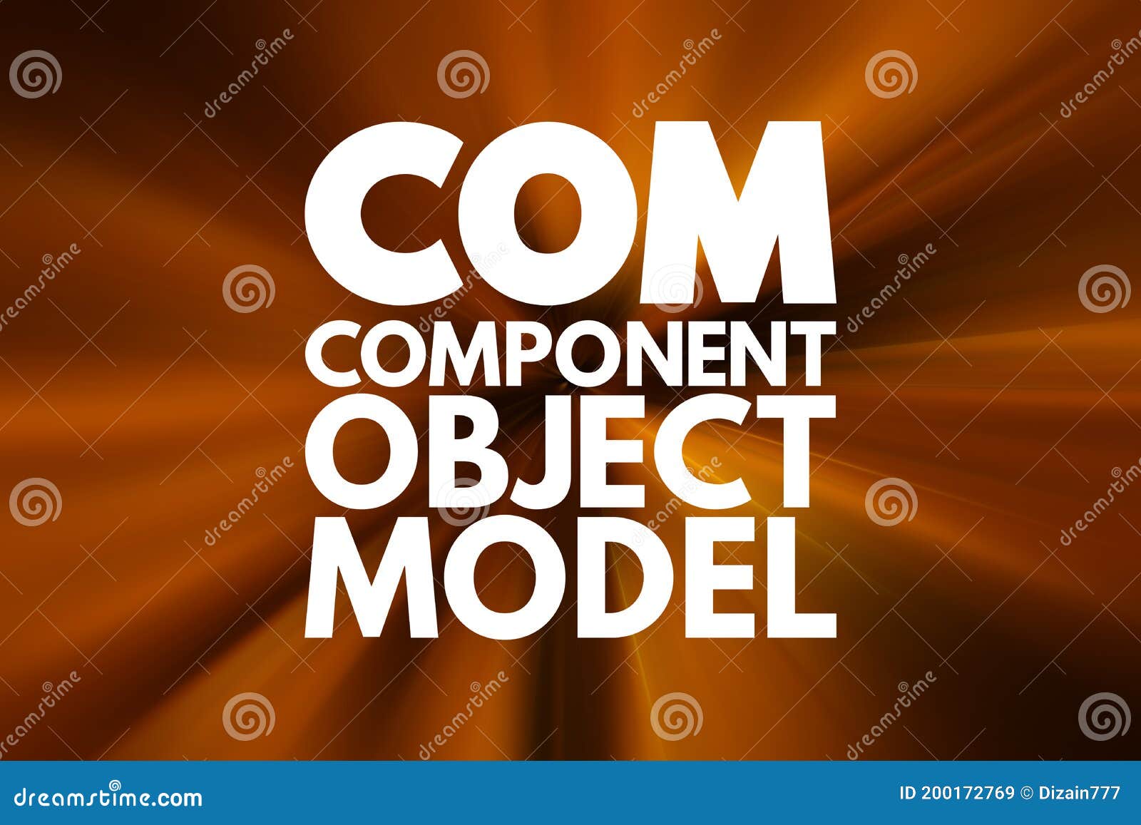 COM - Component Object Model Acronym, Technology Concept Background ...