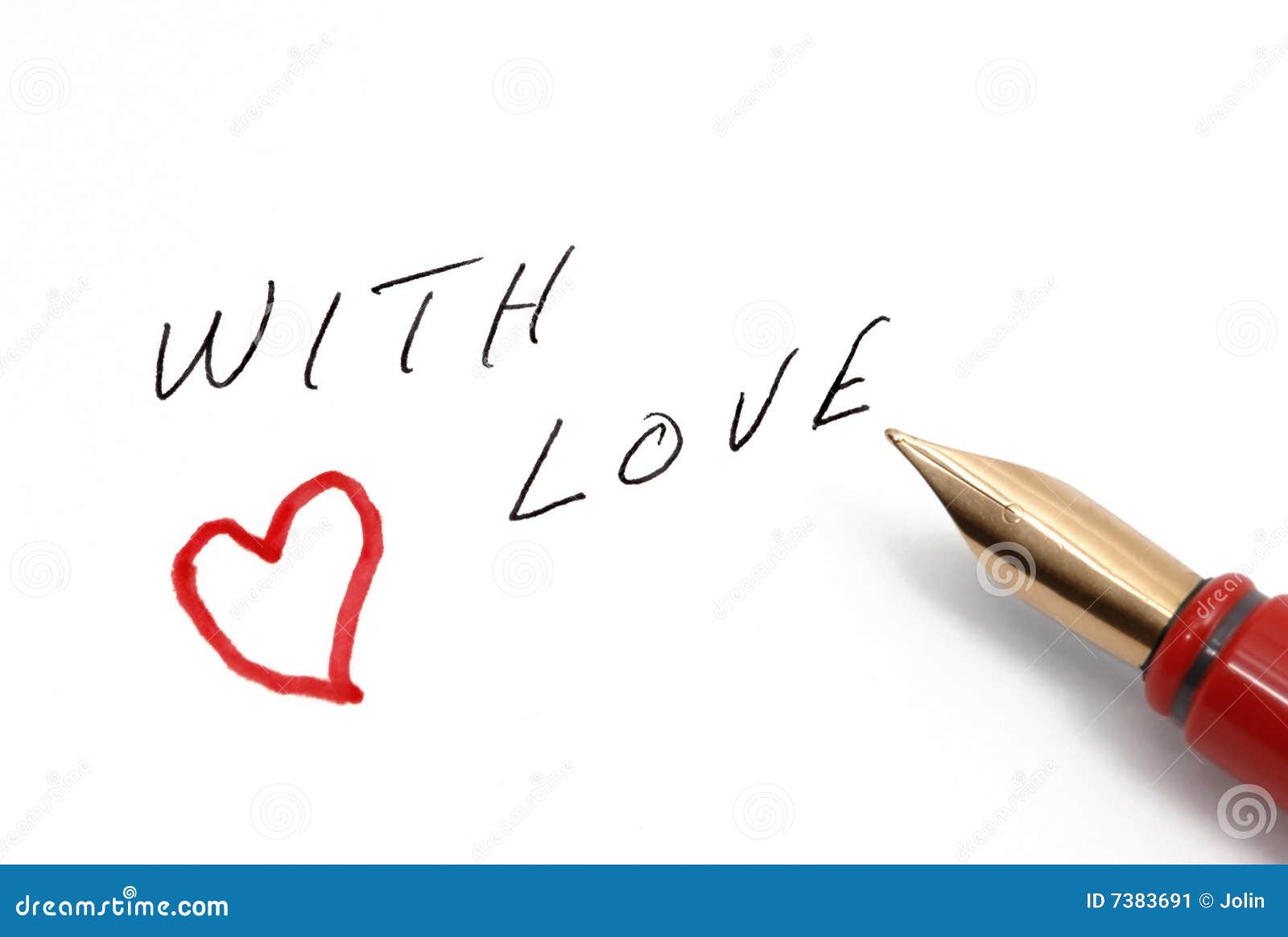 Com a Mensagem Do Amor Escrita à Mão Ilustração Stock - Ilustração de ...