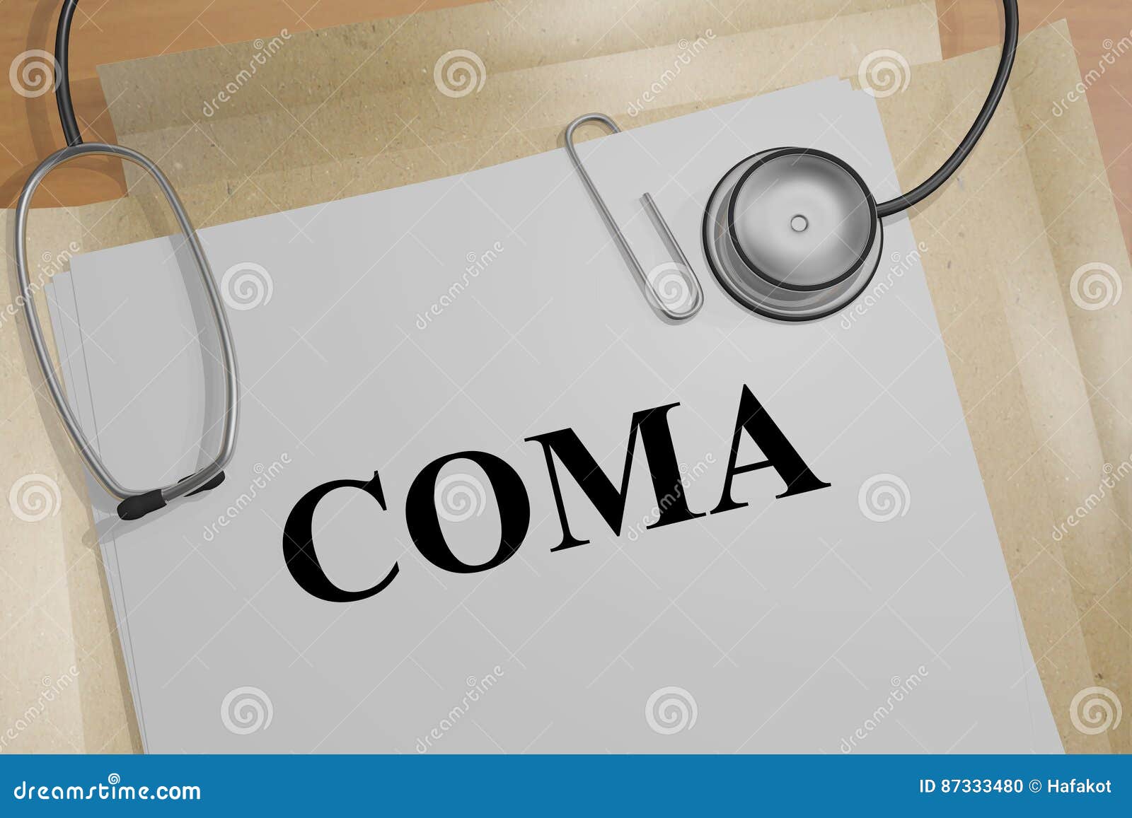 Coma - medical concept stock illustration. Illustration of professional - 87333480