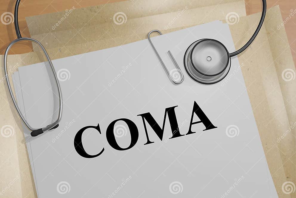 Coma - medical concept stock illustration. Illustration of professional ...