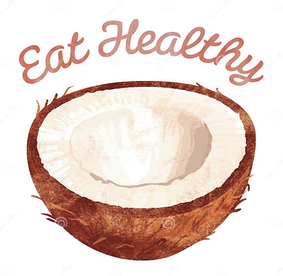 Coma sano - coco ilustración del vector. Ilustración de sano - 39666575