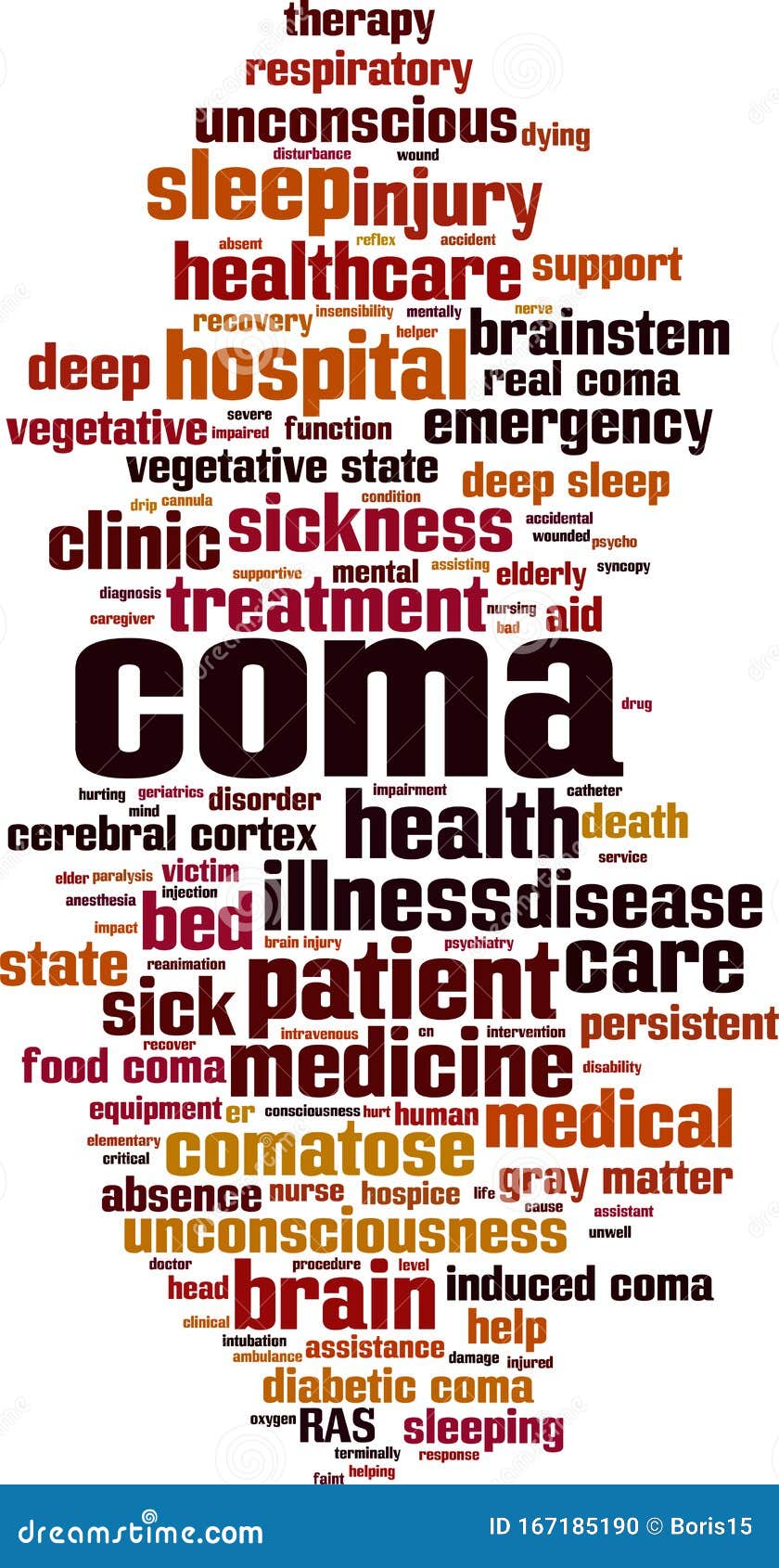 Coma word cloud stock vector. Illustration of cloud - 167185190