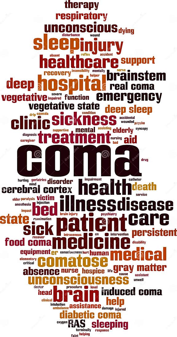 Coma word cloud stock vector. Illustration of cloud - 167185190