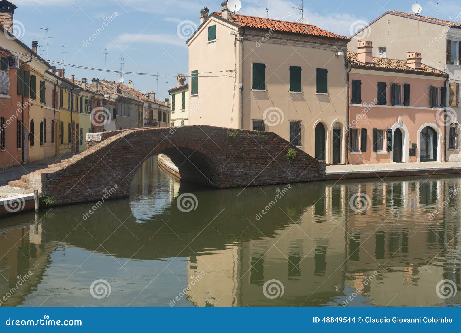 Comacchio (Italy) stock photo. Image of emilia, reflection - 48849544