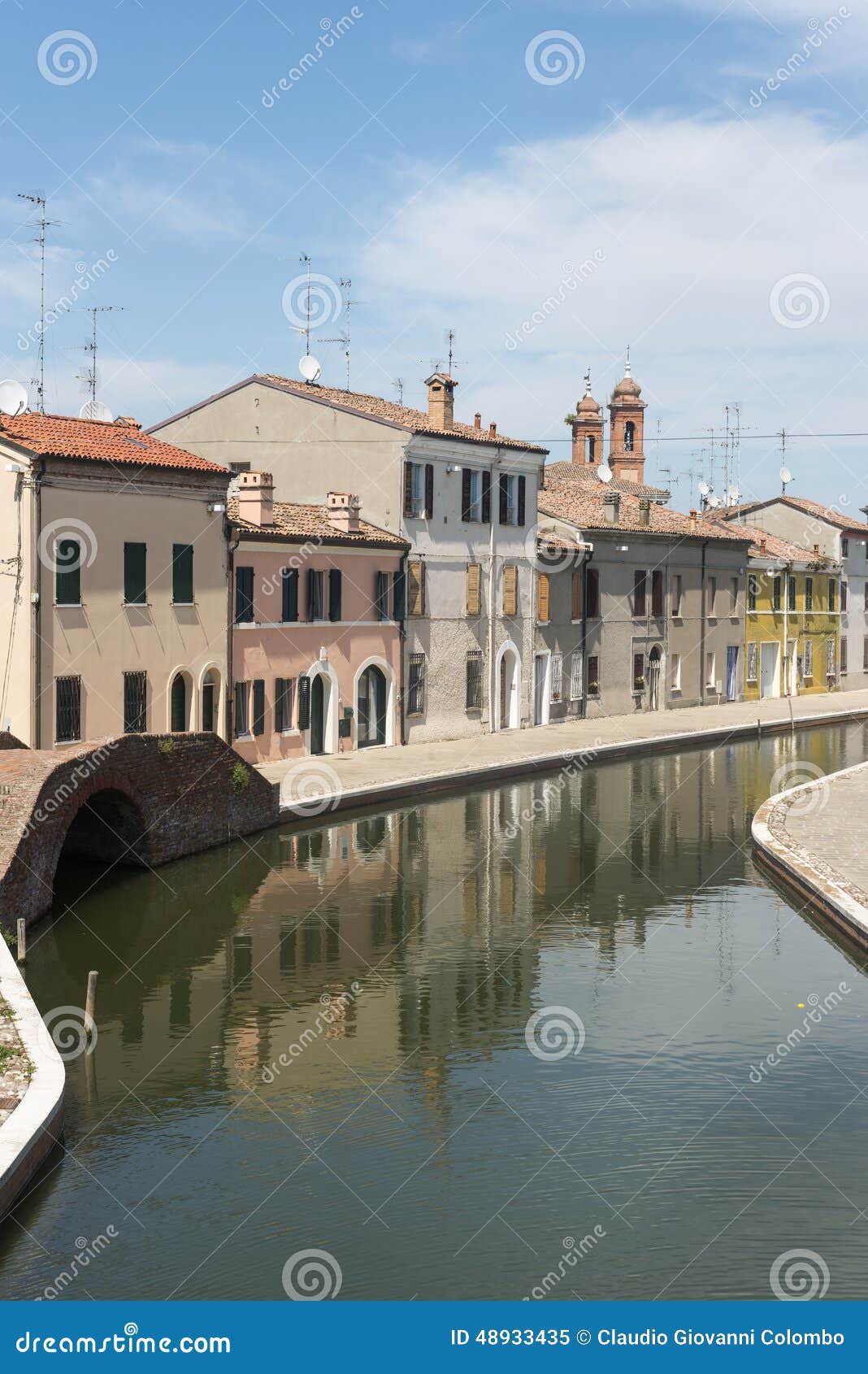 Comacchio (Italy) stock image. Image of emilia, reflection - 48933435