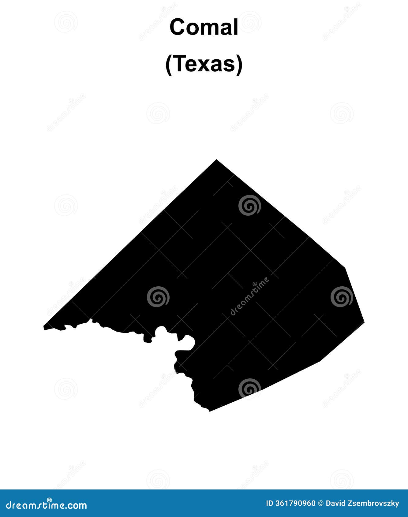 Comal Outline Map Vector Illustration | CartoonDealer.com #361790960