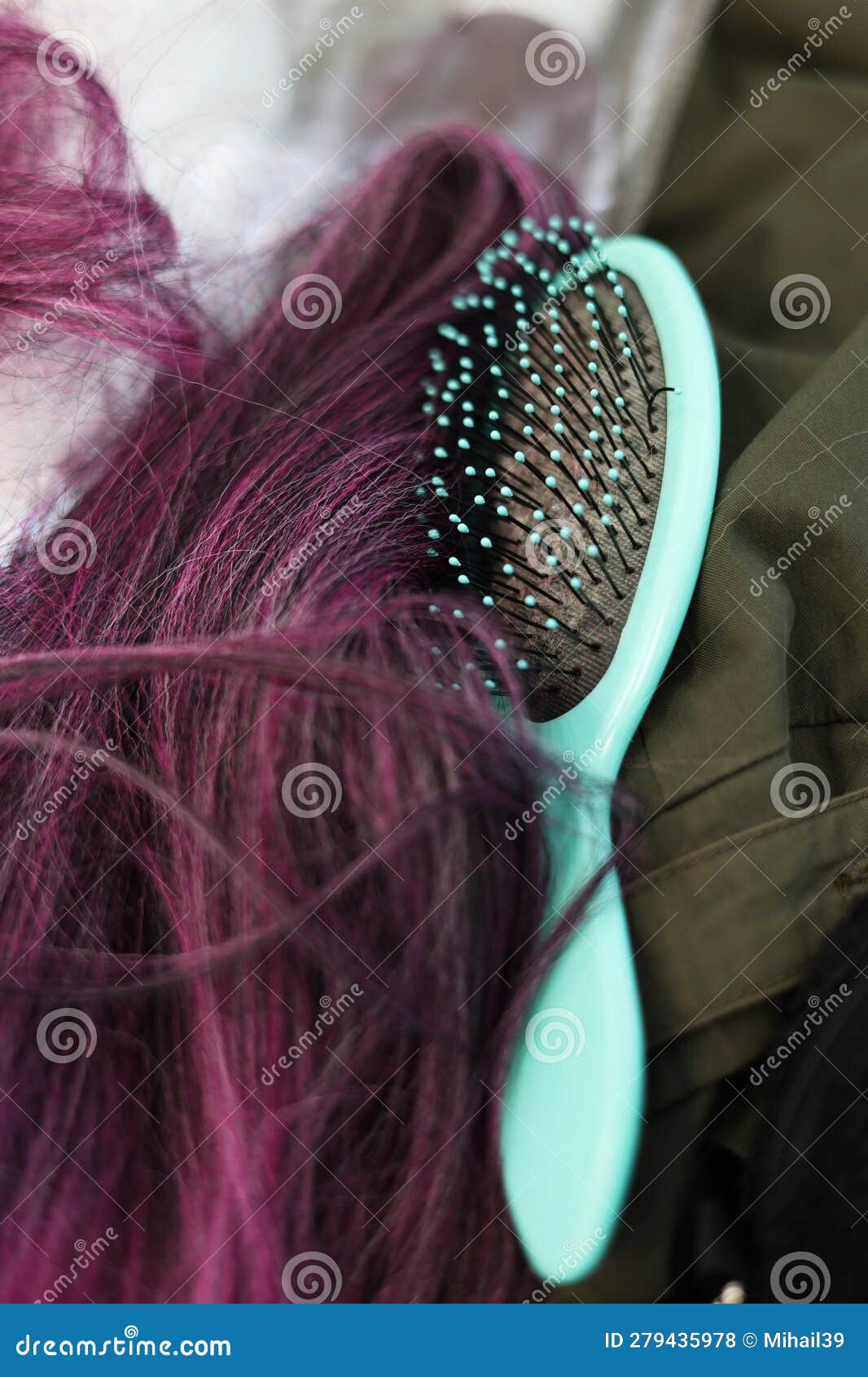 Comb on the Background of Hair, the Process of Creating a Hairstyle ...