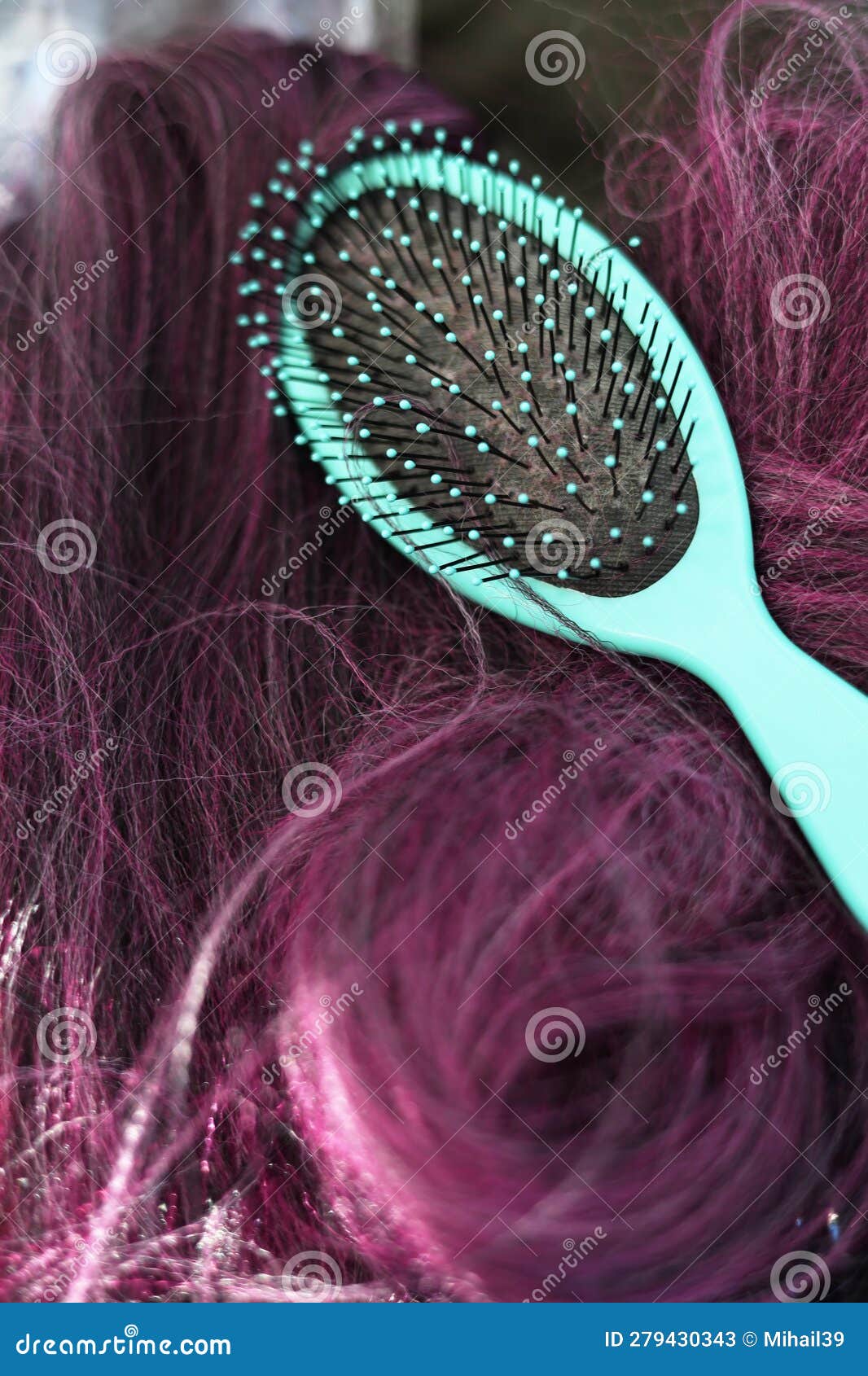 Comb on the Background of Hair, the Process of Creating a Hairstyle ...