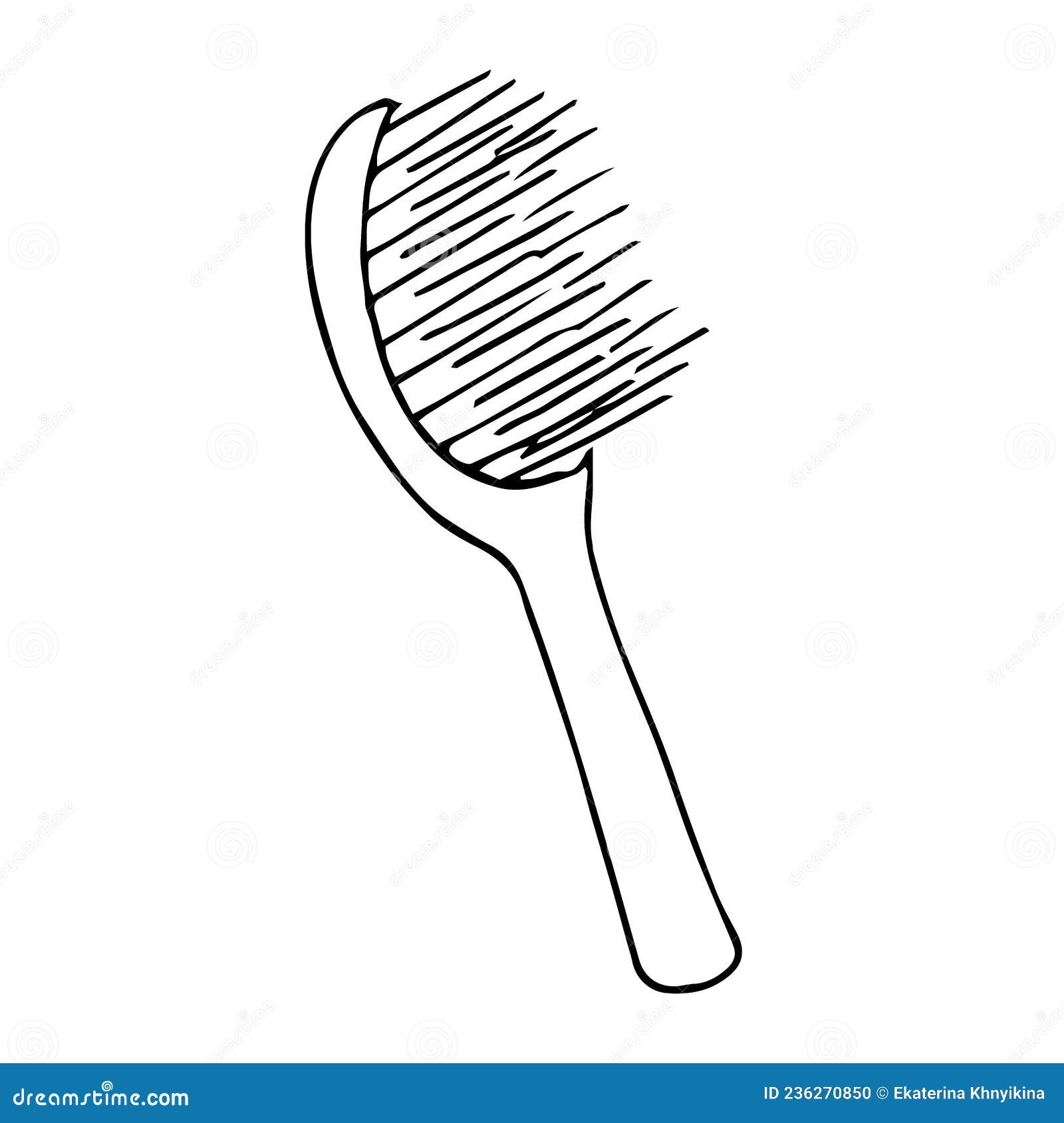 Comb Brush Vector Illustration, Hand Drawing Doodle Stock Vector ...
