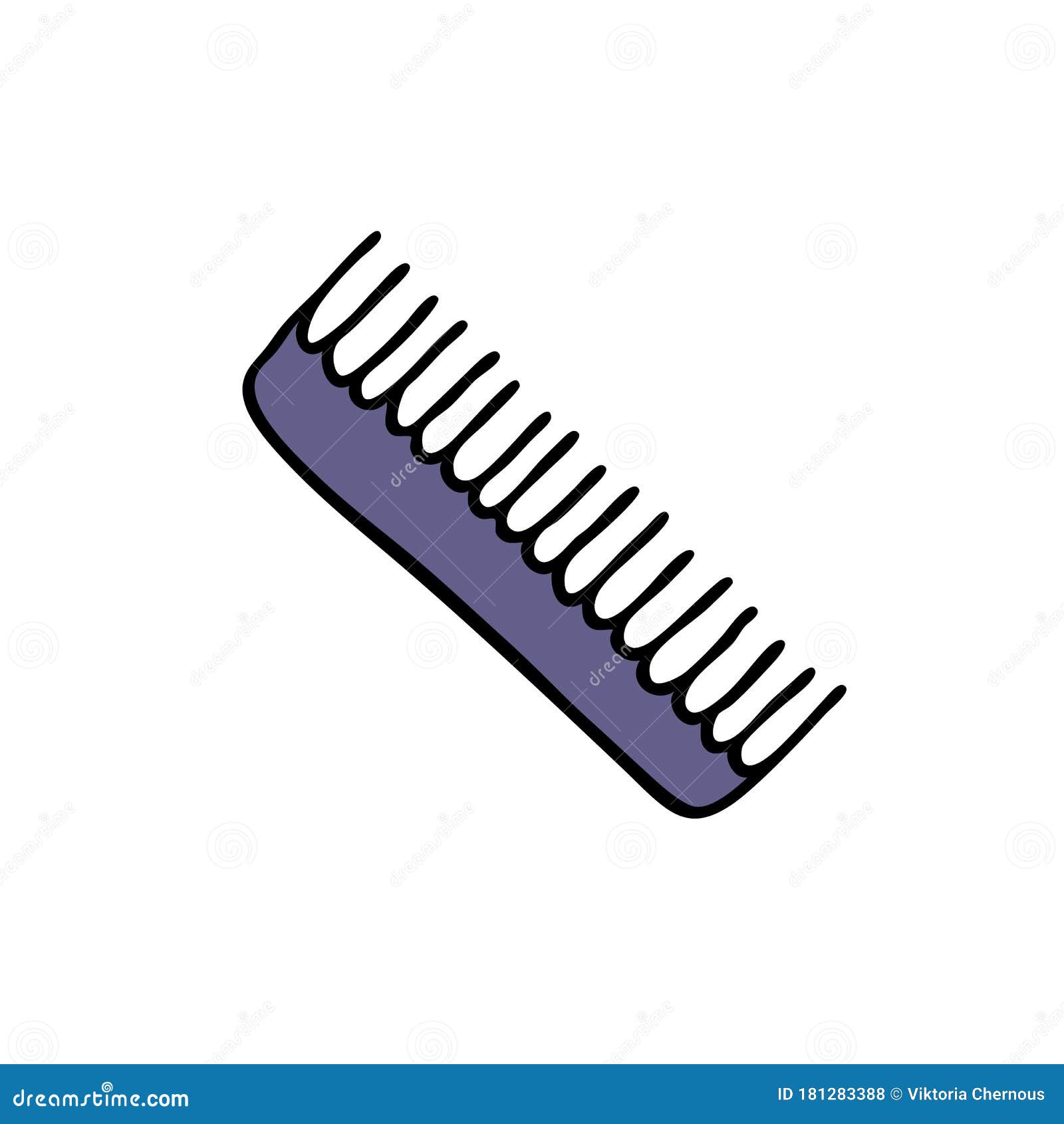 Comb Doodle Icon, Vector Illustration Stock Illustration - Illustration ...